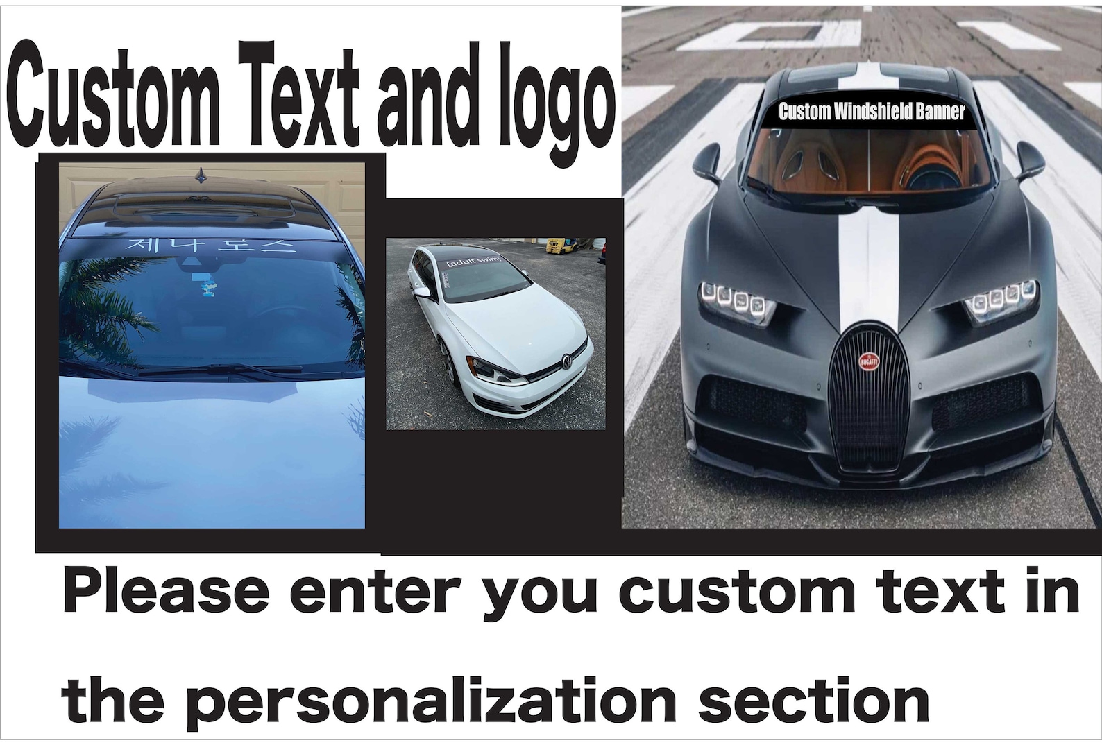 Custom Windshield Banner // Your Logo or Text - Etsy