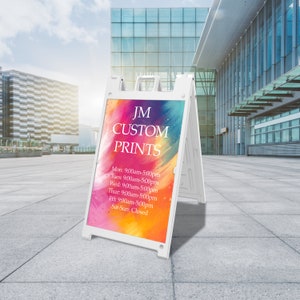 Custom A Frame Signicade Sign 24x36 In, Full Color Inserts, Multi ...