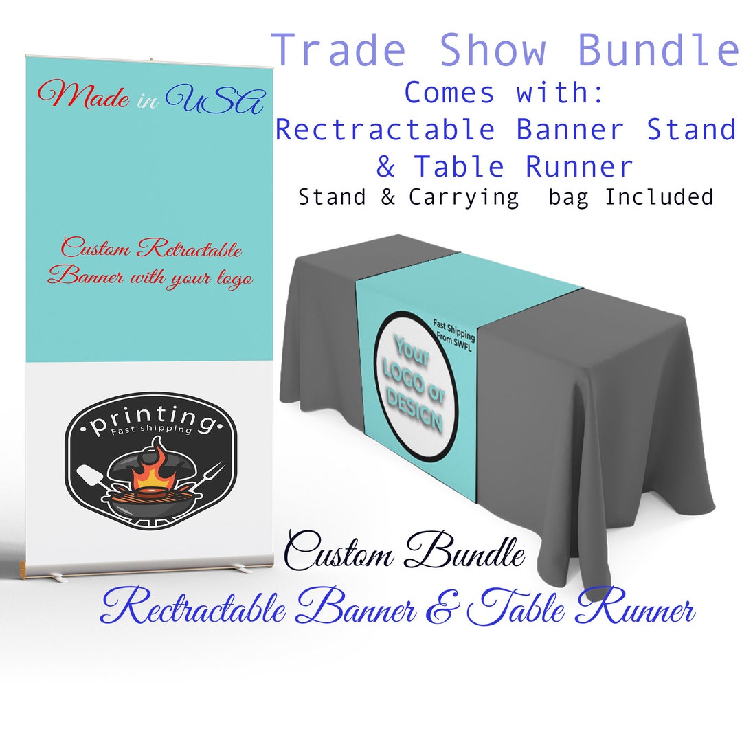Custom Retractable Banner, Table Runner, Pop up Shop, Trade Show ...