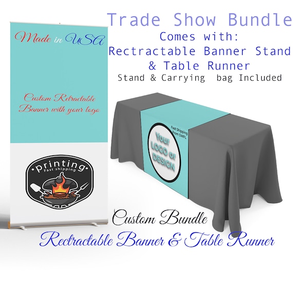 Custom Retractable Banner Table Runner Pop up Shop Trade - Etsy