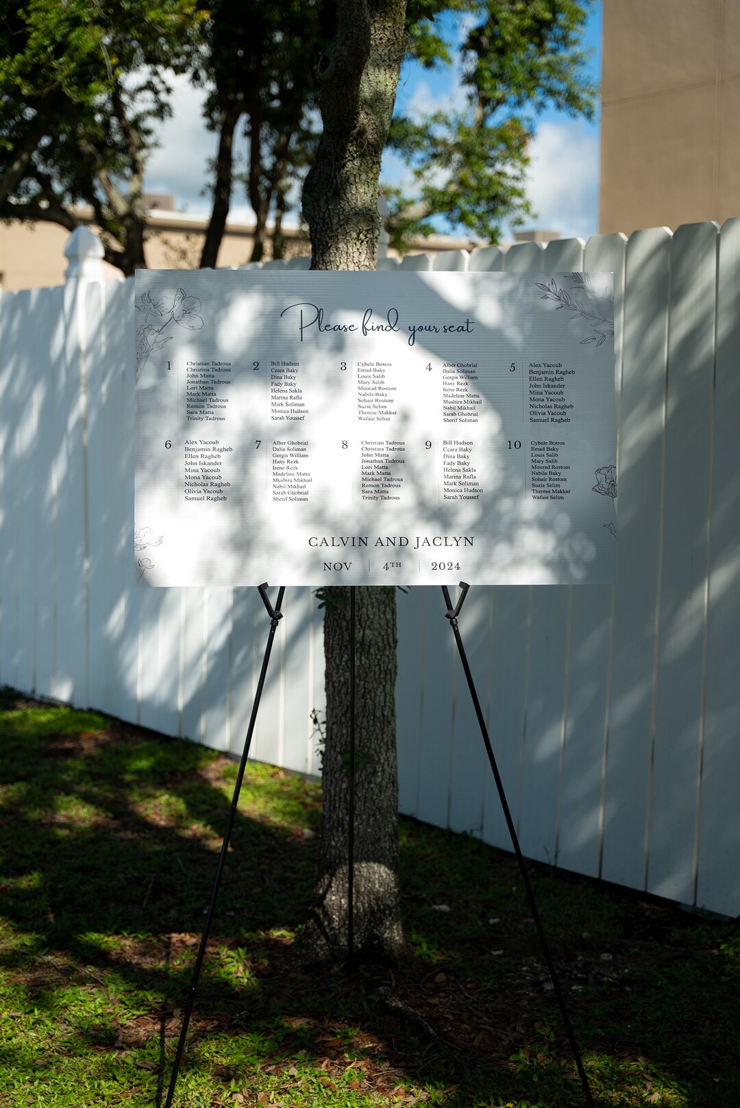 Custom Seating Chart, Easel and Print, Welcome Board on Easel - Etsy