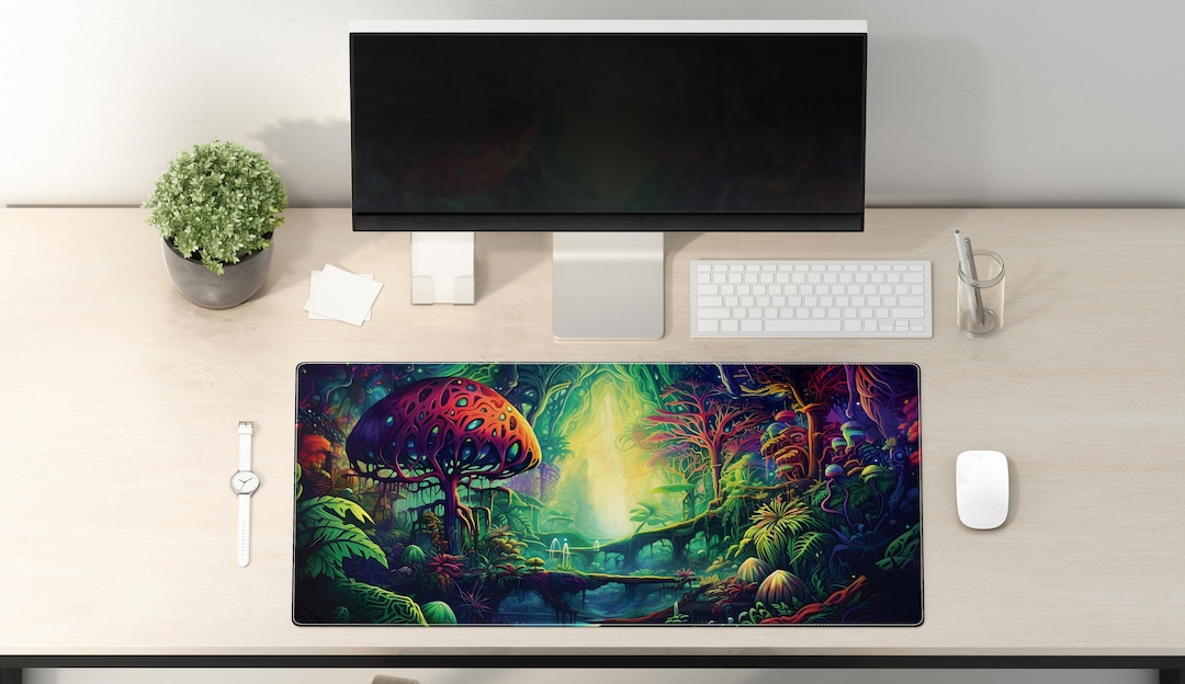 Gaming Mouse Pad colorful Trippy Desk Mat Large Desk Pad Extend Gaming ...