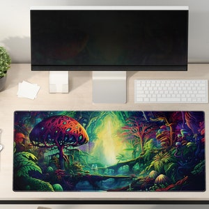 Gaming Mouse Pad colorful Trippy Desk Mat Large Desk Pad Extend Gaming ...
