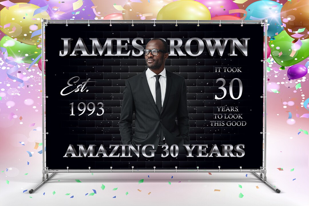 Custom Photo Birthday Backdrop, Party Birthday Party Backdrop, Step ...