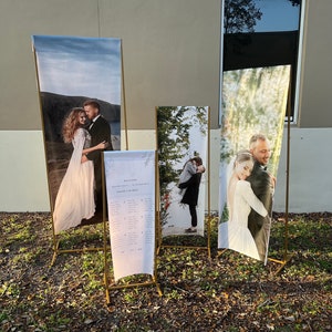 4 Custom Wedding Stands With Print | YOUR Wedding Photos on 4 MULTISIZE ...