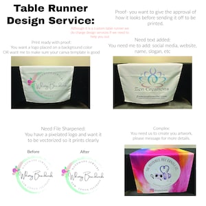 Custom Vinyl Table Runner| Easily Wipeable Vinyl Perfect for Outdoor ...