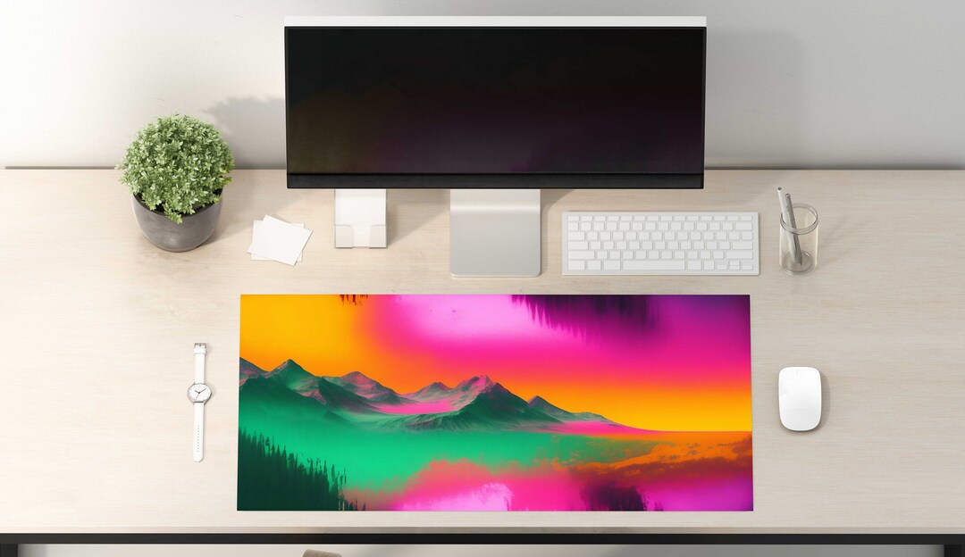 Colorful Mouse Pad Colorful Mountain Desk Mat Extend Gaming Mouse Pad ...