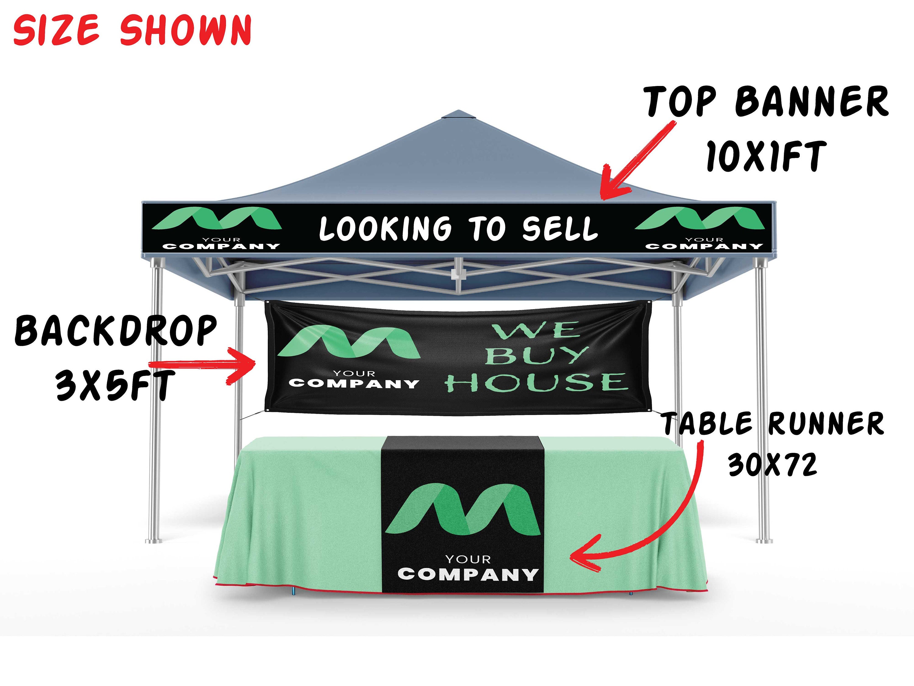 3 Banners Cheapest Bundle, Easy to Wipe, 3 Personalized Banners, Custom ...