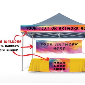 Starter Pack Farmer Market: Tent Banner and Table Runner Bundle, Three ...