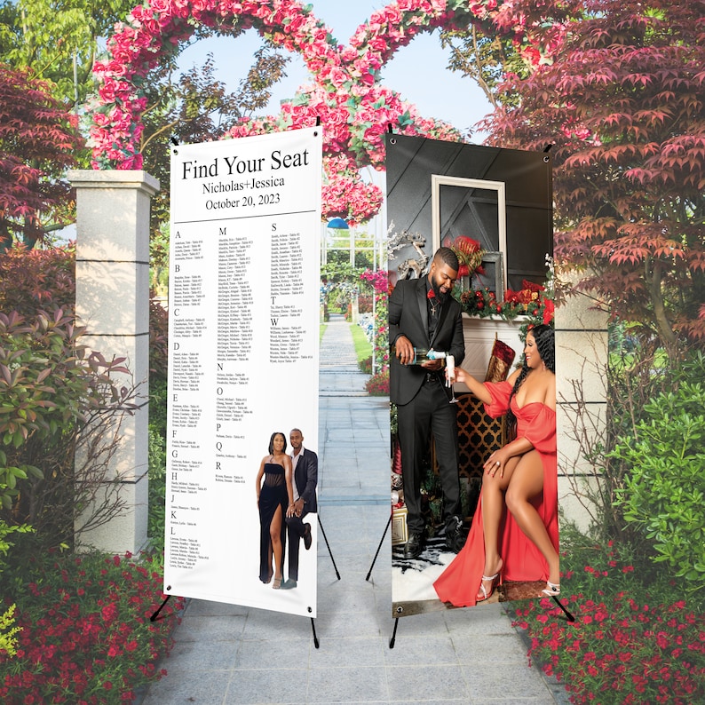 Custom X-stand Banners | STAND and PRINT | Wedding Banner | Wedding ...