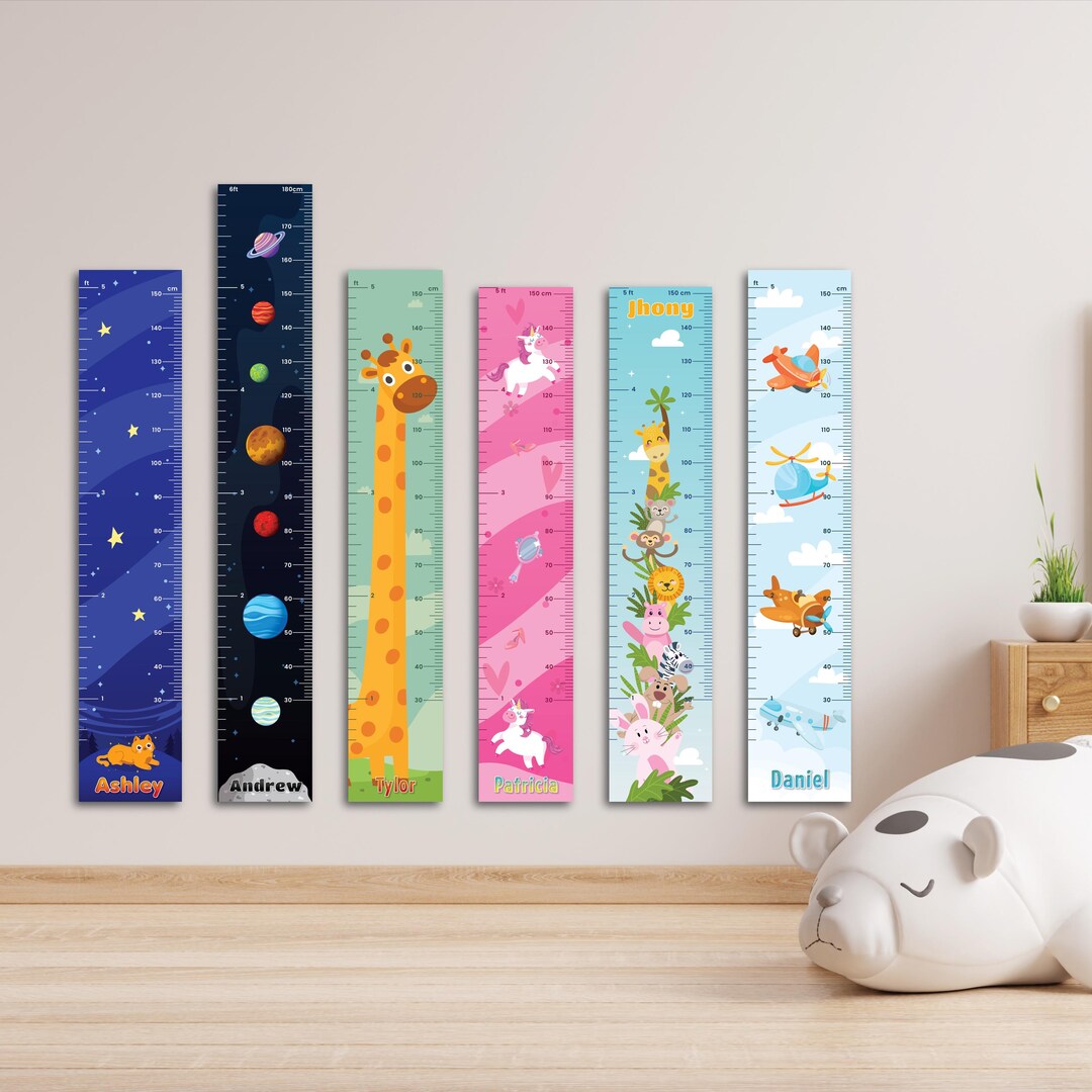 Personalized Kids Growth Chart: Durable Vinyl Nursery Decor - Etsy