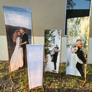 4 Custom Wedding Stands With Print | YOUR Wedding Photos on 4 MULTISIZE ...