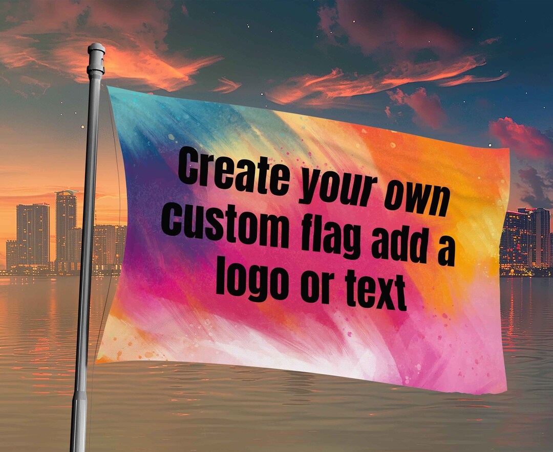 Custom Polyester Flag Add Your Image, Logo or Text Vibrant Full Color ...