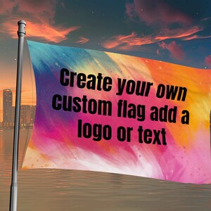 Custom Polyester Flag - Add Your Image, Logo or Text - Vibrant Full ...