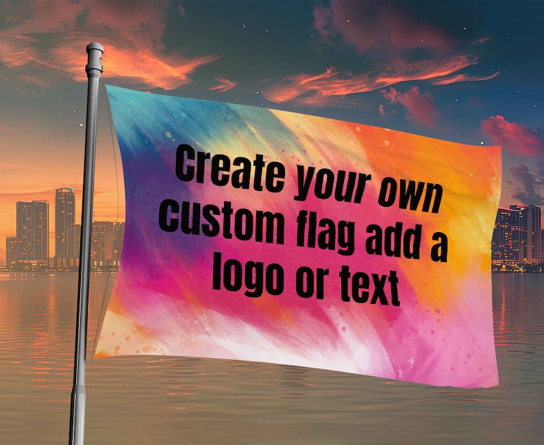 Custom Polyester Flag - Add Your Image, Logo or Text - Vibrant Full ...