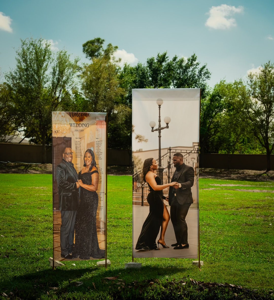 Custom Wedding Banner W/ Stand , Seating Chart ,wedding Sign , Wedding ...