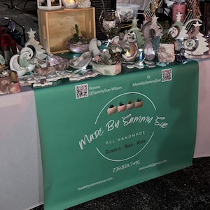 Custom Vinyl Table Runner| Easily Wipeable Vinyl Perfect for Outdoor ...