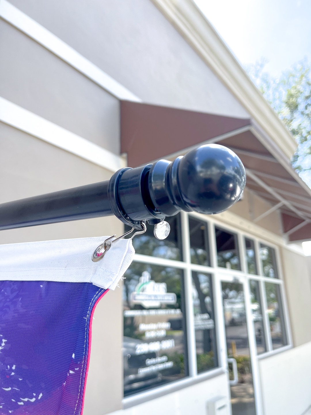 Stainless Steel Flag Pole for 5x3 Ft, 1inch Pole, Adjustable Swivel ...