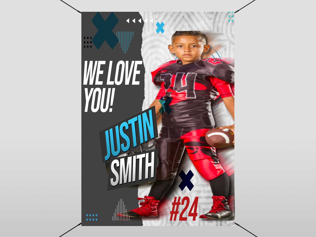 Custom School Sports Team Banner, High School Sports, Football Team ...
