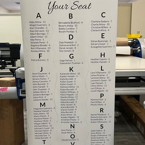 Custom Seating Chart Retractable Banner Stand INCLUDED With Full Color ...