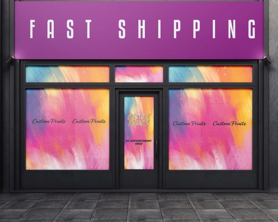 Store Front Signage Perforate Adhesive Vinyl Privacy - Etsy