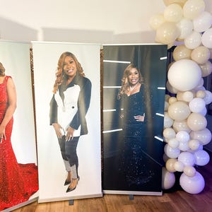Custom Birthday Backdrop Retractable 3 Banner Stands INCLUDED, QTY 3 ...