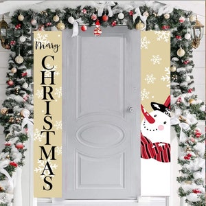 Outdoor Christmas Banner for Front Door, Christmas Decor, Front Porch ...