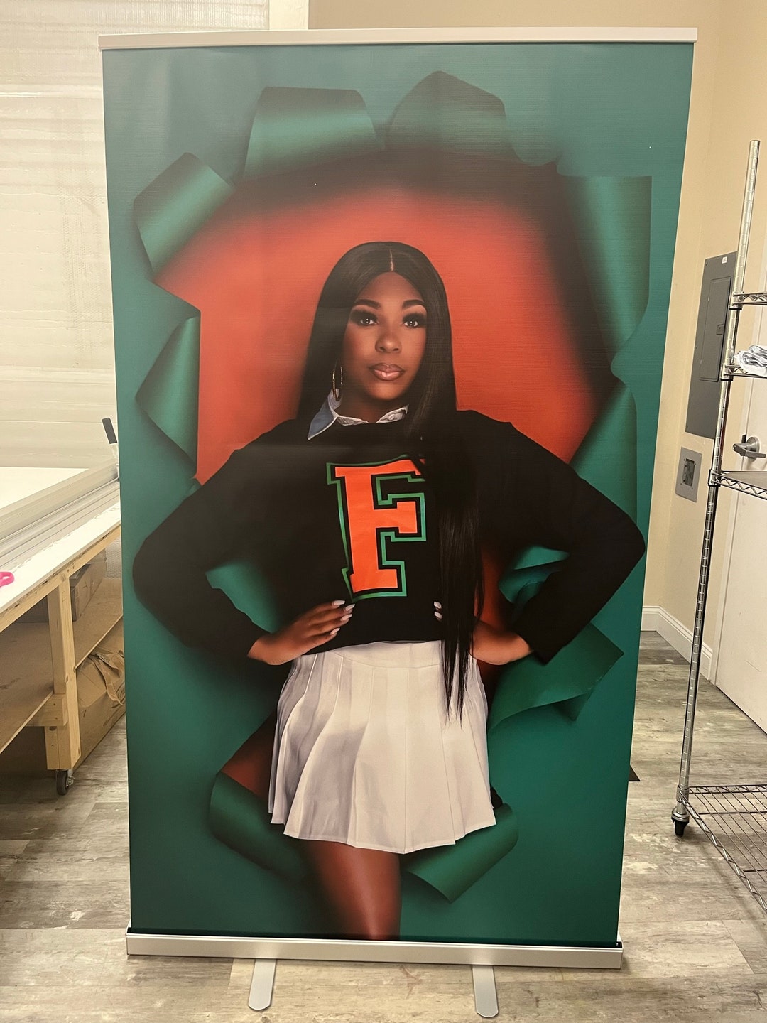 Custom Graduation, Birthday Retractable Stand INCLUDED With Full Color ...