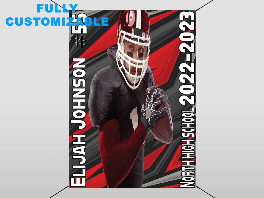 Custom Vinyl Football Banner: Personalized Team Sports Print - Etsy