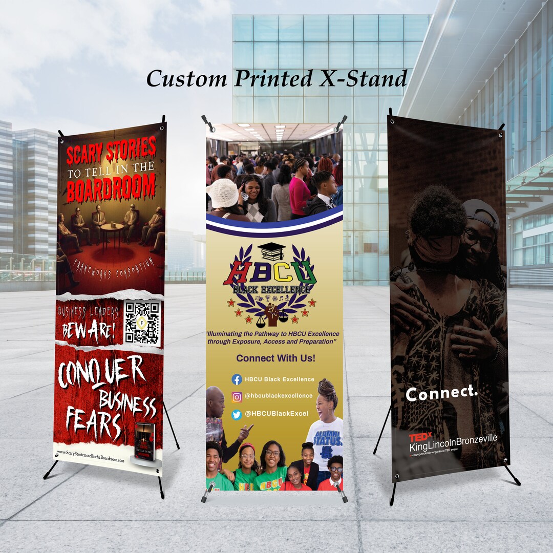 Custom X-stand Banners - With STAND and PRINT - Fast Shipping - Made in ...
