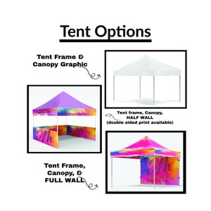 Custom Tent 10x10ft Full Color Print, Your Logo, Your Image, Text ...