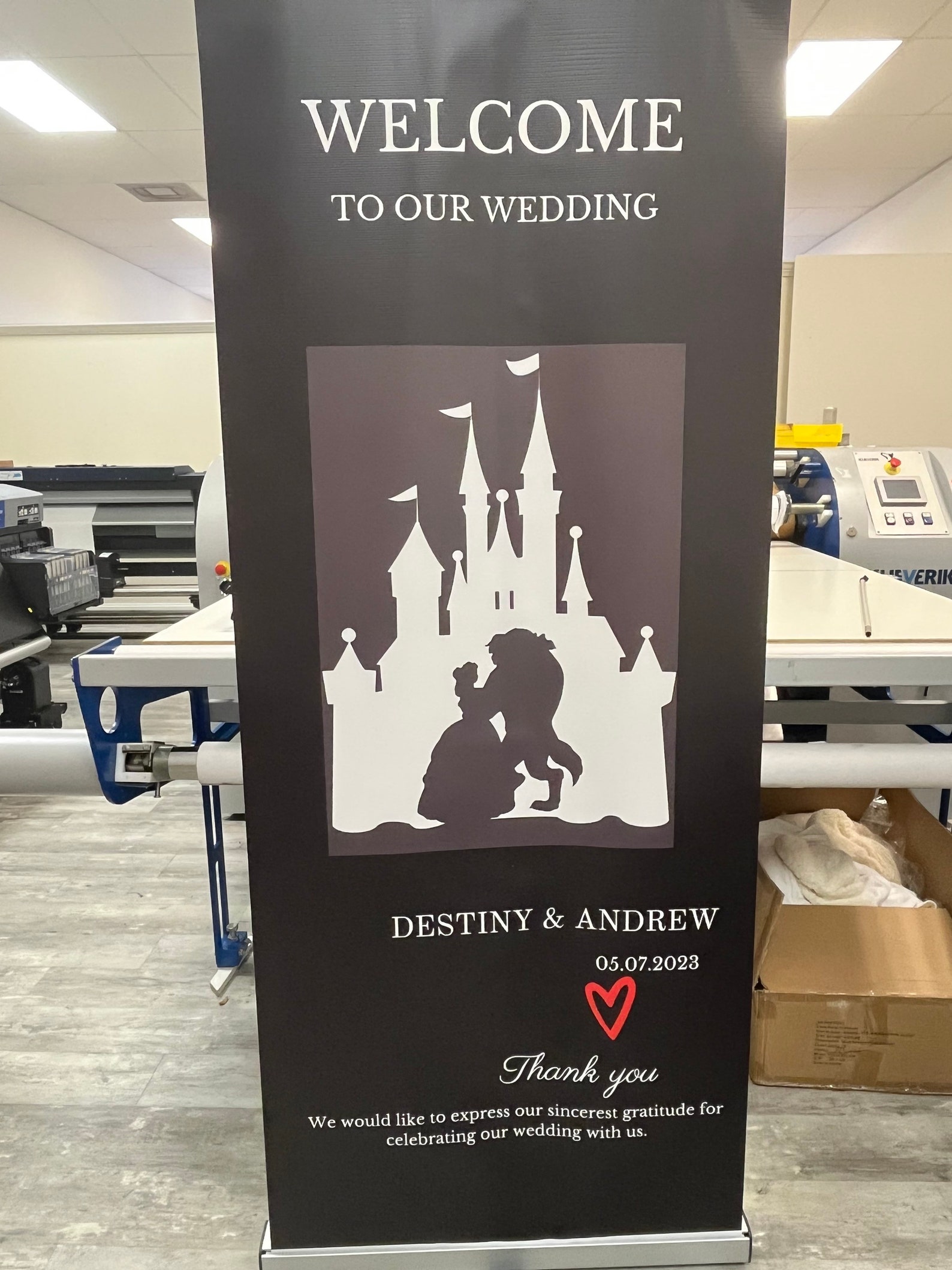 Custom Wedding Retractable Banner Stand INCLUDED With Full Color Print ...