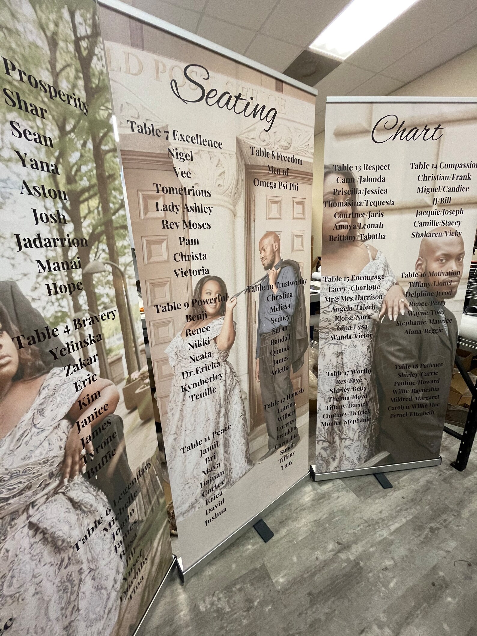 Seating Chart Retractable Banner Stand INCLUDED With Full - Etsy