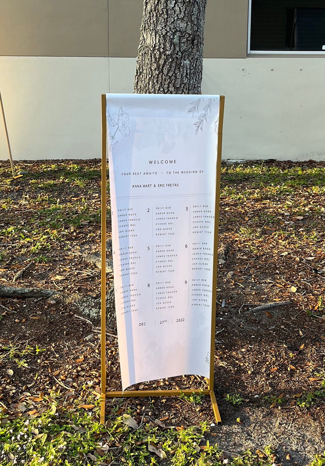 Custom Welcome Sign Stand MULTISIZE , Seating Chart , Entrance Sign ...