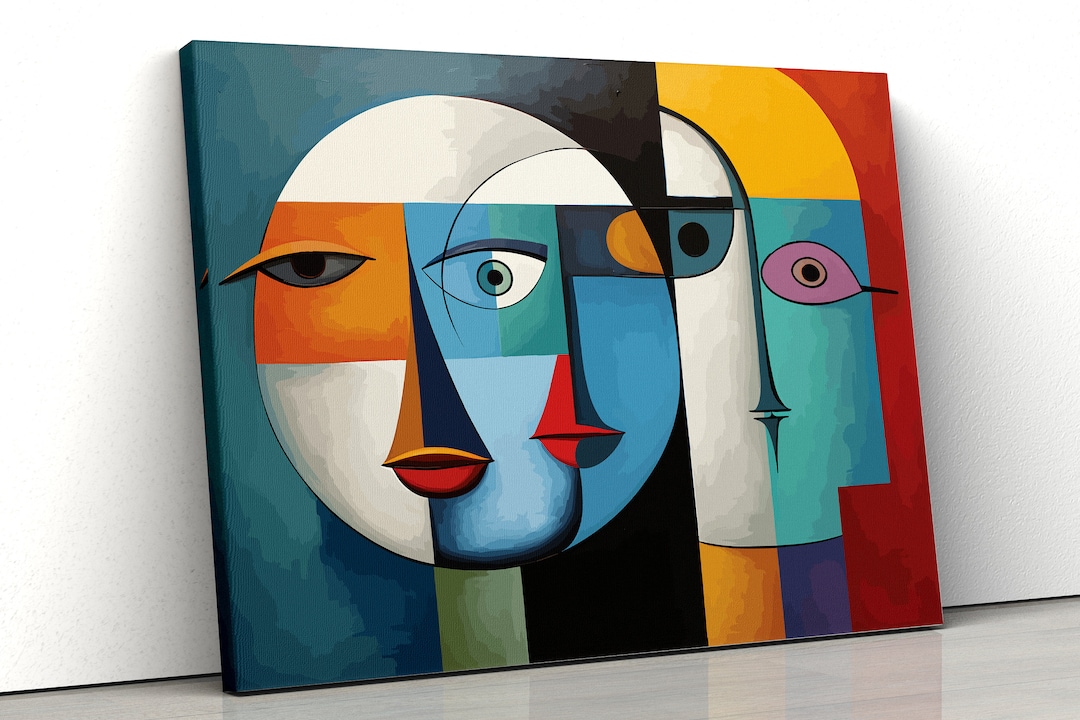 Colorful Face Art Wall Art Canvas Wall Art Colorful Art-canvas Wall Art ...