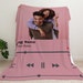 Custom Song Music Blanket Personalized Couple Blanket - Etsy