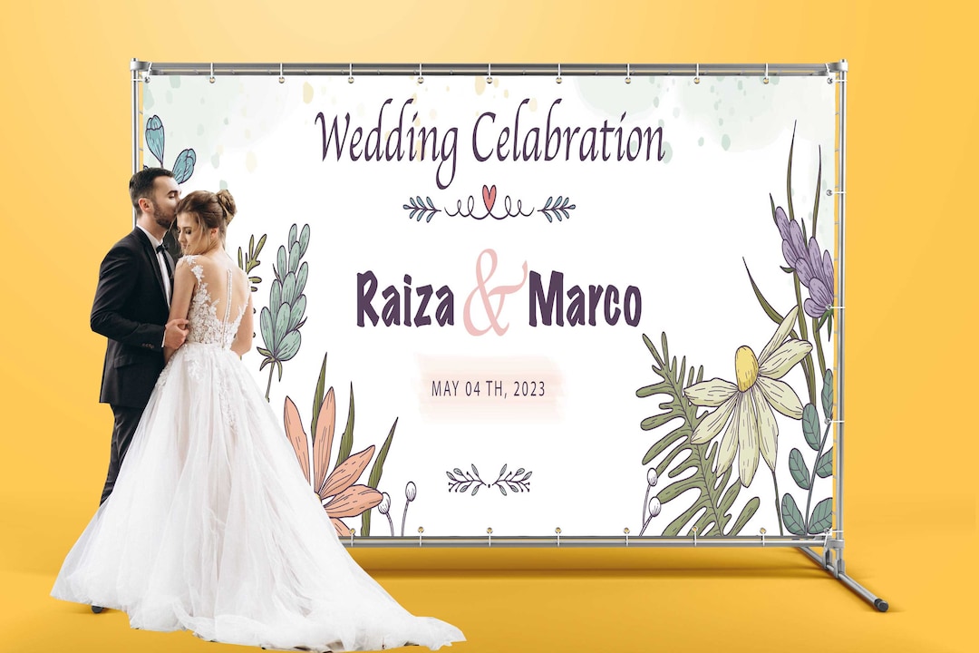 Wedding Backdrop, Wedding Banner, Outdoor Wedding Decorations, Wedding ...