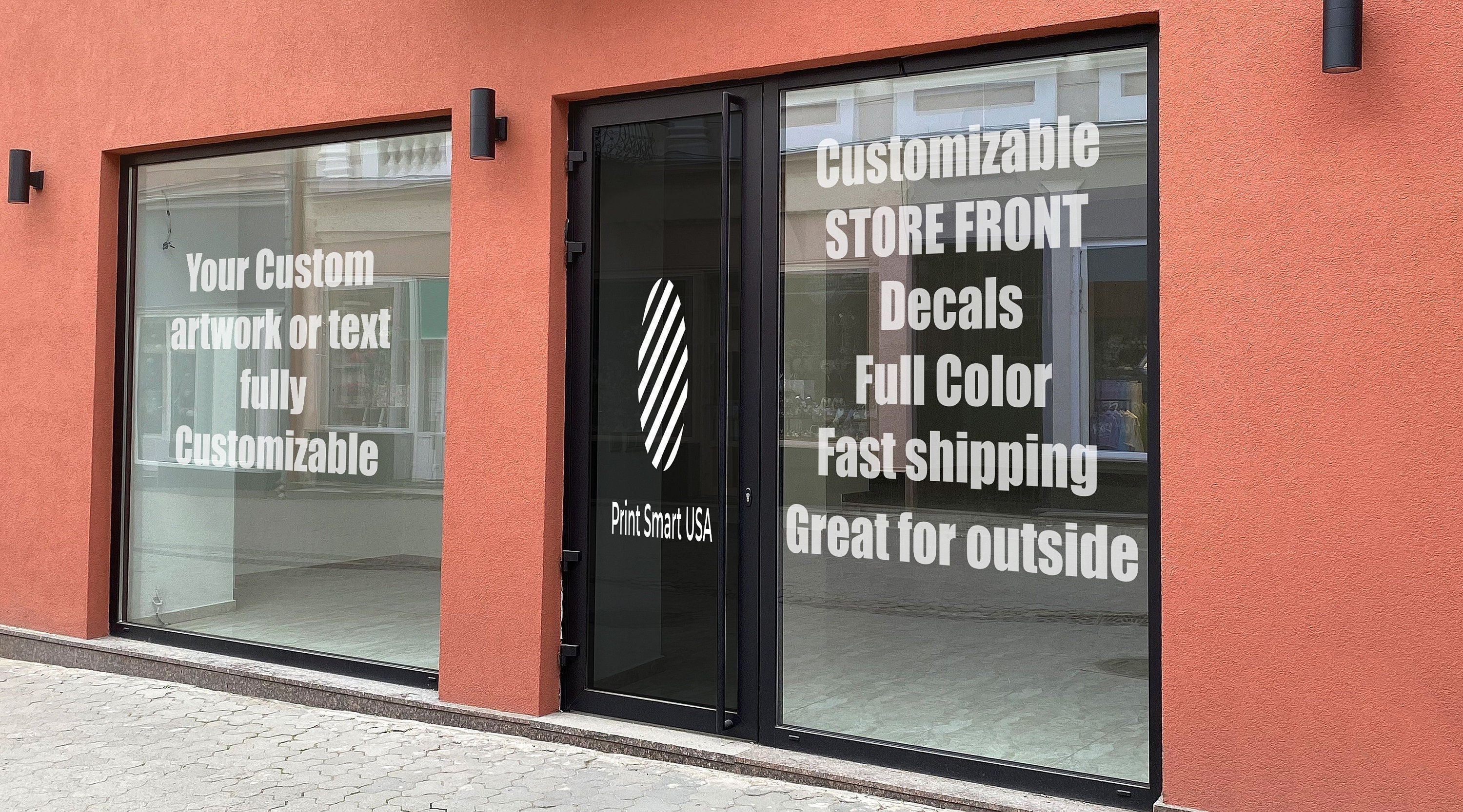 Custom Business Sign Decal /your Company Logo Operation Hours - Etsy