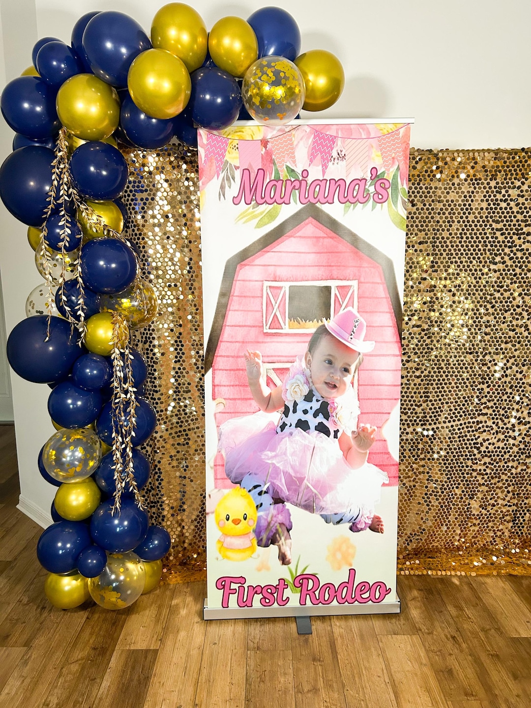 Custom Birthday Retractable Banner Stand INCLUDED With Full Color Print ...