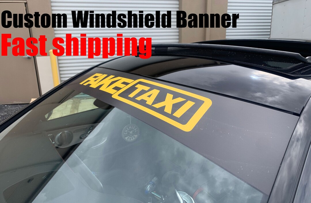 Custom Windshield Banner // Your Logo or Text - Etsy