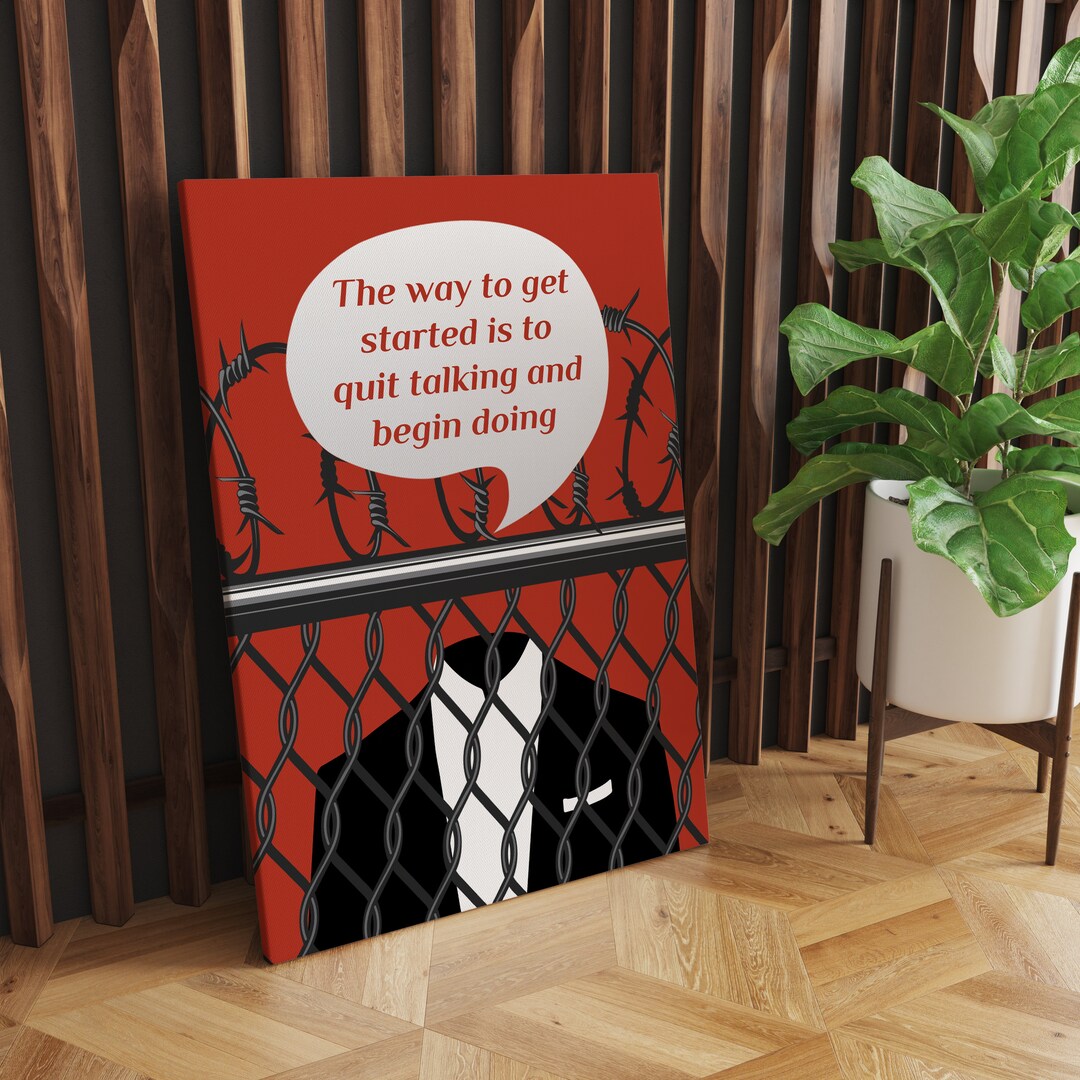 Motivational Wall Art Less Talking More Doing Canvas Wall Art Wall ...