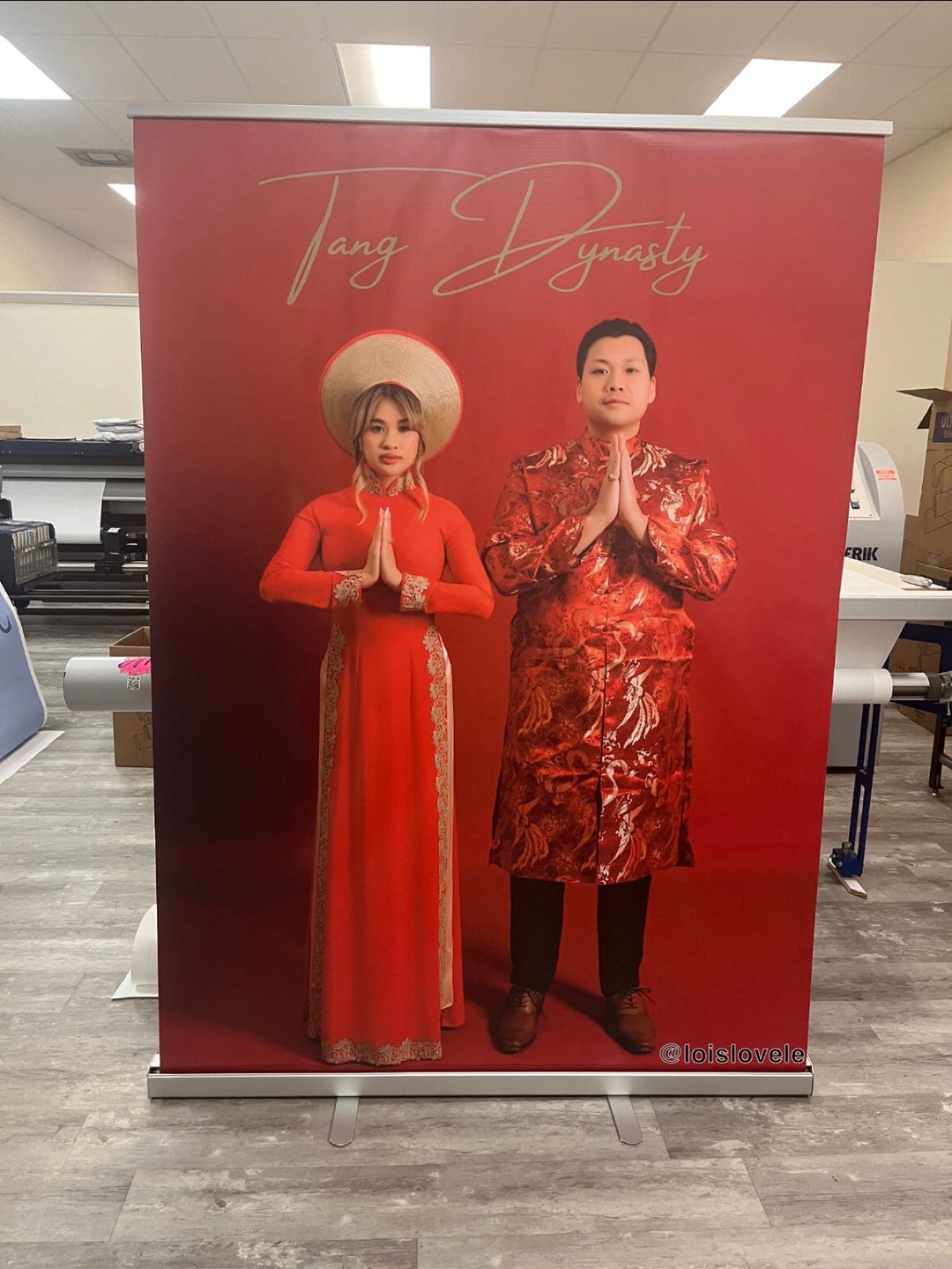 Large Custom Wedding Retractable Stand INCLUDED With Full Color Print ...