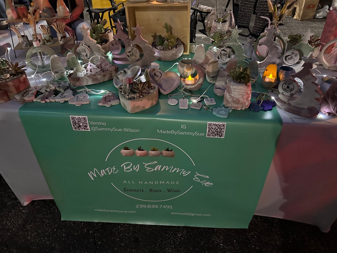 Custom Vinyl Table Runner| Easily Wipeable Vinyl Perfect for Outdoor ...