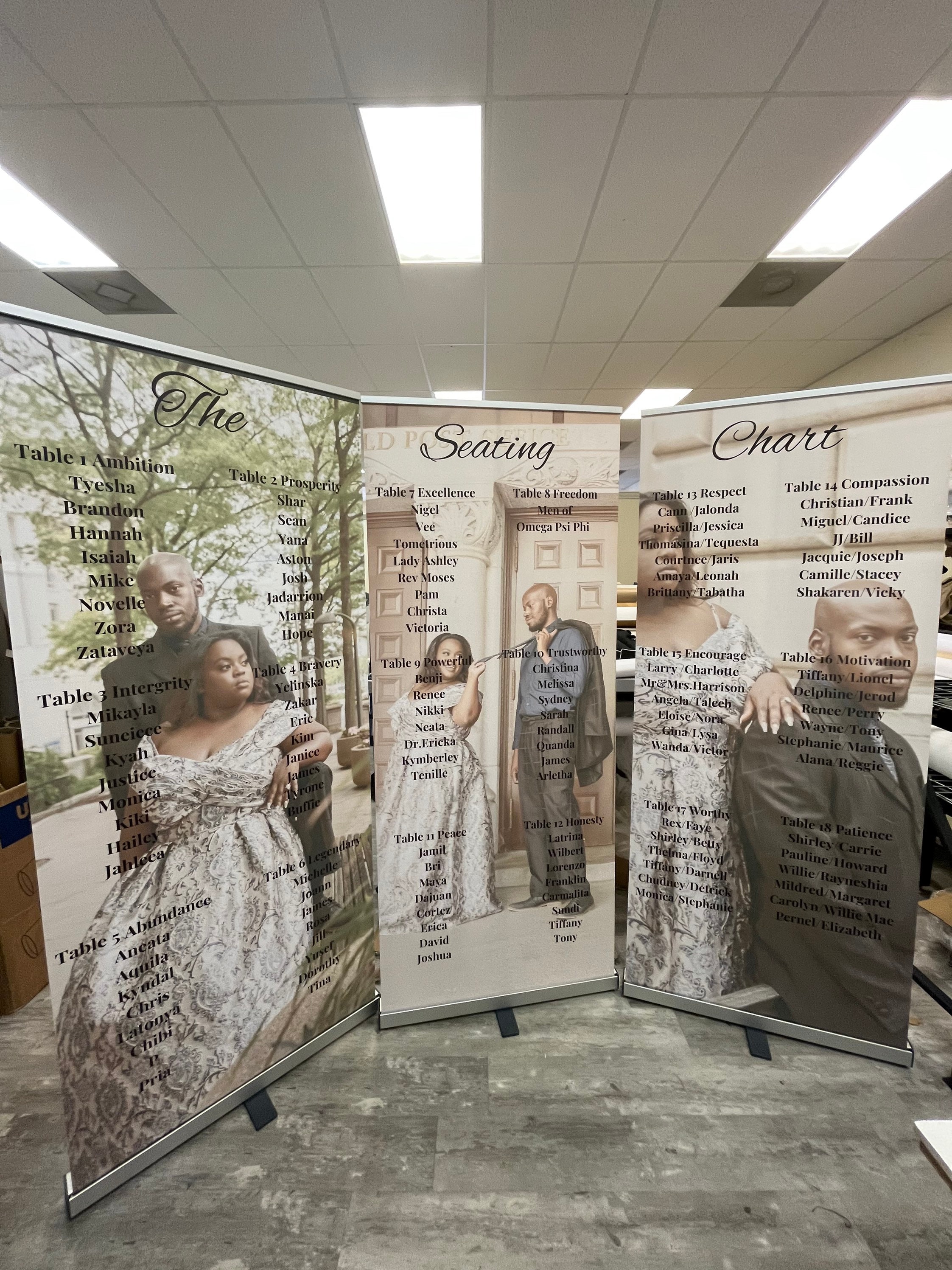 Seating Chart Retractable Banner Stand INCLUDED With Full - Etsy