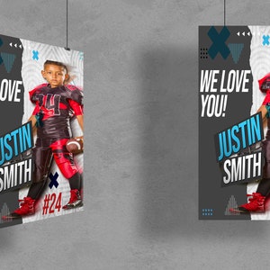 Custom School Sports Team Banner, High School Sports, Football Team ...