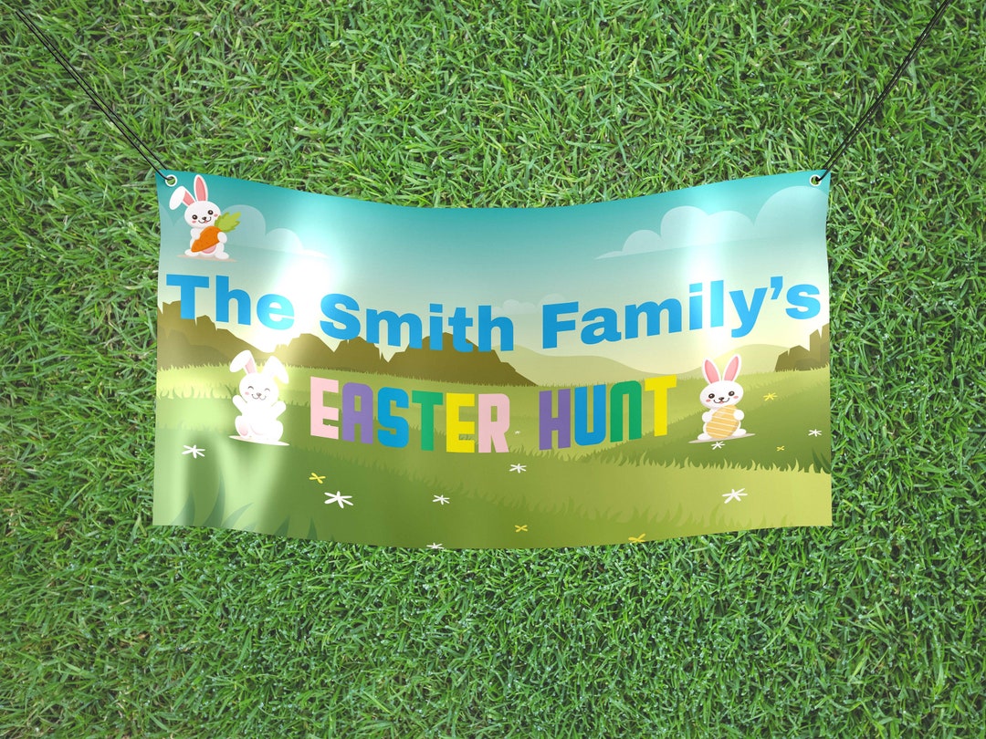 Easter Banner | Kids Party Banner | Easter Birthday Banner | Childrens ...