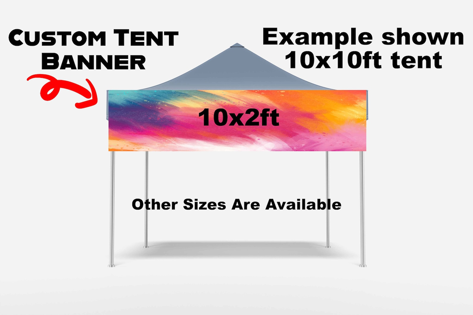 Custom Tent Banner for Trade Show |craft Show or Event | Front of Tent ...