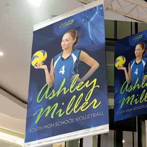 Volleyball Team Banner, Personalized Team, and Individual School Sports ...