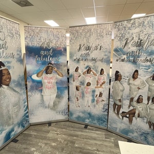 Custom Birthday Retractable Banner Stand INCLUDED With Full Color Print ...