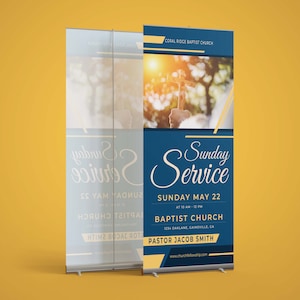 Custom Church Retractable Banner Stand INCLUDED With Full Color Print ...
